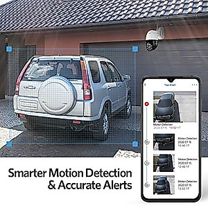 TENVIS Security Camera Outdoor - 1080P Home Security Surveillance IP Camera, Pan/Tilt 2.4G WiFi Camera, IP65 Waterproof, Night Vision, 2-Way Audio, Motion Detection, Cloud Camera, Works with Alexa