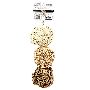 Ware Manufacturing Small Pet Nature Chew Balls Value Pack with Bell, Pack of 3