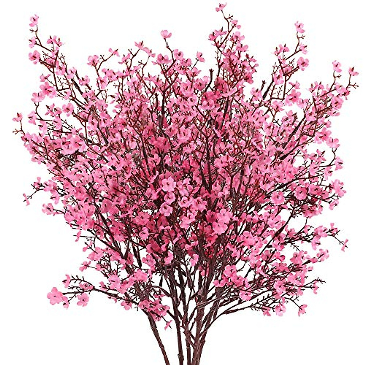 AILANDA 6 Bundles Artificial Flowers Gypsophila Bouquets Pink Valentine's Day Floral Arrangements Baby Breath Bush Real Touch Silk Floral for Wedding Table Centerpieces Party Home Garden Farmhouse