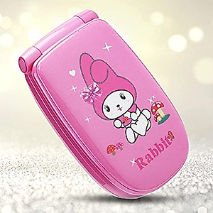 Dpofirs Portable Cute Flip Mobile Phone, Smallest Mobile Phone Toy for Kids Toddlers Students, 1.44in Mini Cell Phone, Mini Phone Gifts for Kids(Pink)