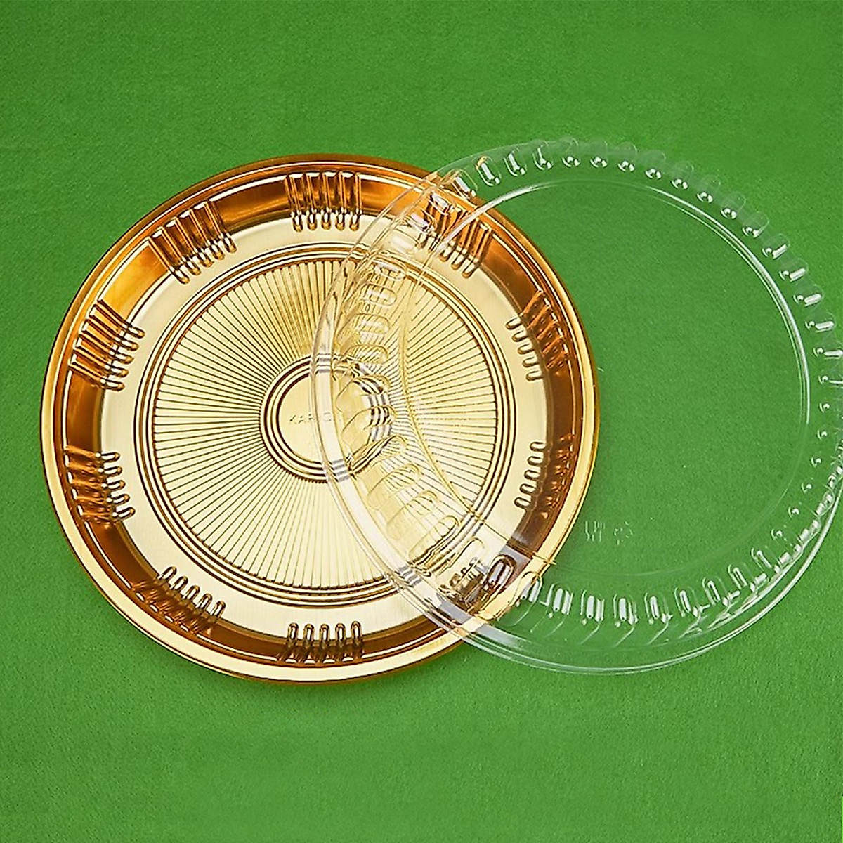 Tamnjvrr 5 Pcs Disposable Pie Carrier with Clear Lid Round Cake Cupcake Container for Pies Cake Slice Candy Pizza Salads Meal Prep (11 Inch)