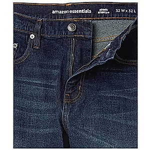 Amazon Essentials Men's Athletic-Fit Stretch Jeans - Dark Wash, 36W x 30L