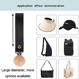 Agirlvct Hat Clip for Travel,Strong Wood Hat Clip for Hanging Sun Straw Hat,Backpack Hat Clip Key-chain for Bag Women's Beach Summer Hawaii Travel Accessory(Black)