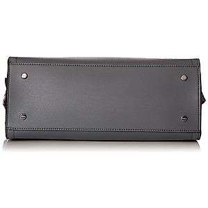 Calvin Klein Callie Crosshatch Leather Knotted Satchel, buff