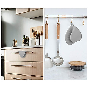 Vaincre 4PCS Silicone Oven Mitts Heat Resistant, Silicone Potholders for Kitchen, Mini Oven Mitts Rubber Oven Glove, Kitchen Mittens Pinch Mitts, Cute Cooking Mitts (Black and Gray)