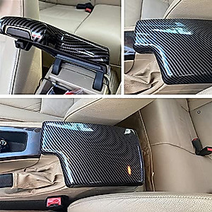 NA for BMW 3 Series E90 E91 E92 E93 2006-2012 ABS Carbon Fiber Color Car Interior Center Armrest Box Cover Console Box Storage Box Trim Covers (323i 325i 328i 330i 335d 335i 335is 335xi)