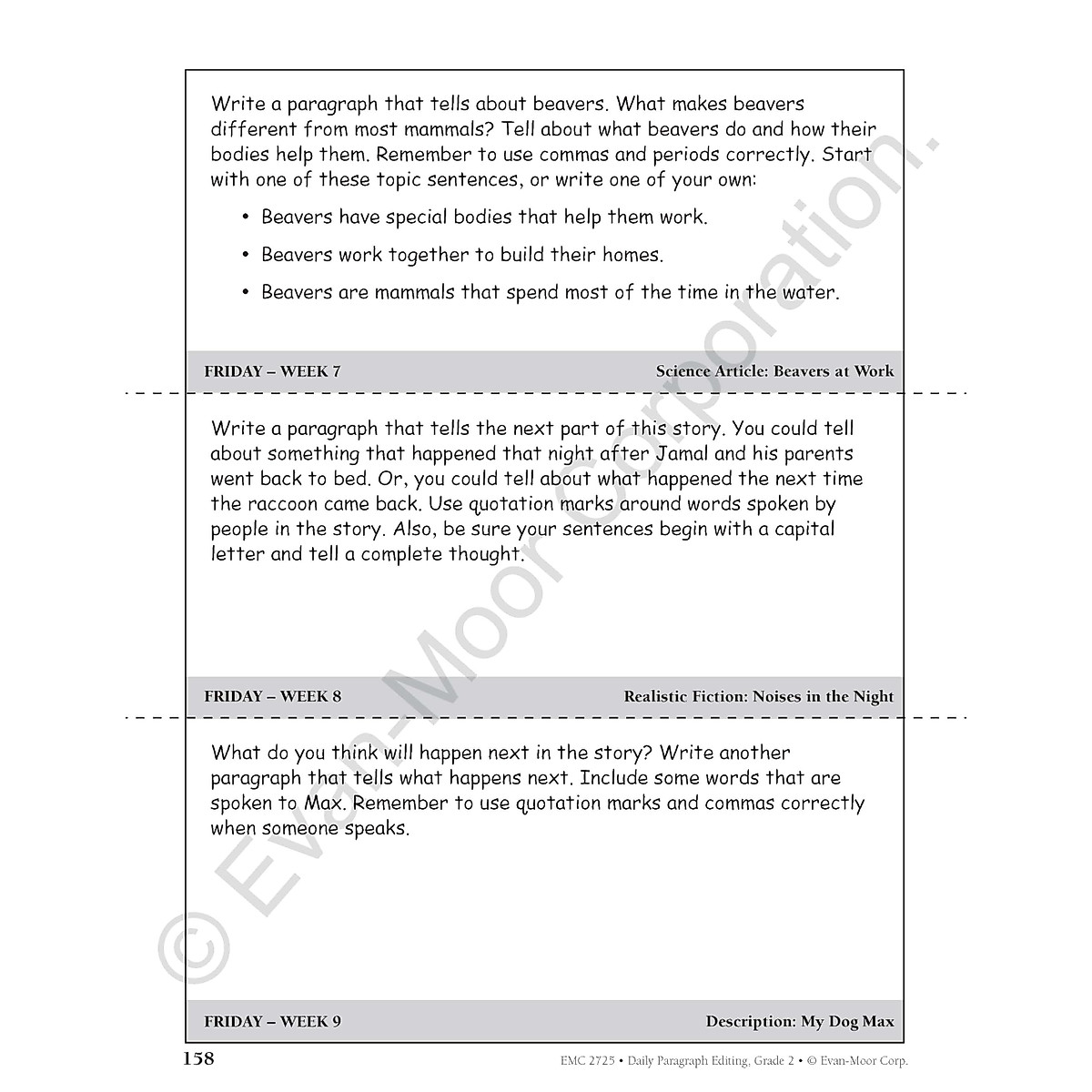 Daily Paragraph Editing, Grade 2