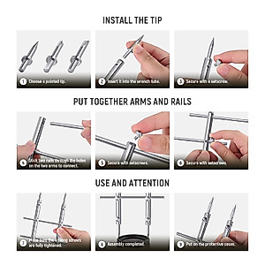 Neewer Camera Lens Openning Repairing Tool Kit Includes: 10-100mm Lens Repair Set with 3 Tips, 6 Screws and 2 Hexagon Wrench for Canon Nikon Sony Olympus DSLR Camera