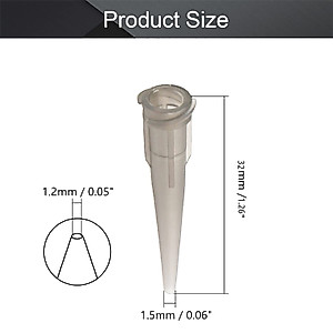 Utoolmart 16Ga Plastic Tapered Pinhead Blunt End Adhesive Dispenser Tip Luer Syringe Needle Tip Dispensing Fill Needle for Oil or Glue Applicator 120pcs