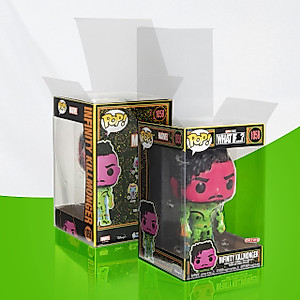 EcoTEK Protectors 10 Inch Funko Pop Protector with Locking Tab - Crystal Clear, Heavy Duty, Acid-Free Storage Box and Display Case with Film, 0.45mm Thickness (2 pcs)