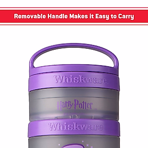 Whiskware Harry Potter Stackable Snack Containers for Kids and Toddlers, 3 Stackable Snack Cups for School or Travel, Dumbledore and Hedwig