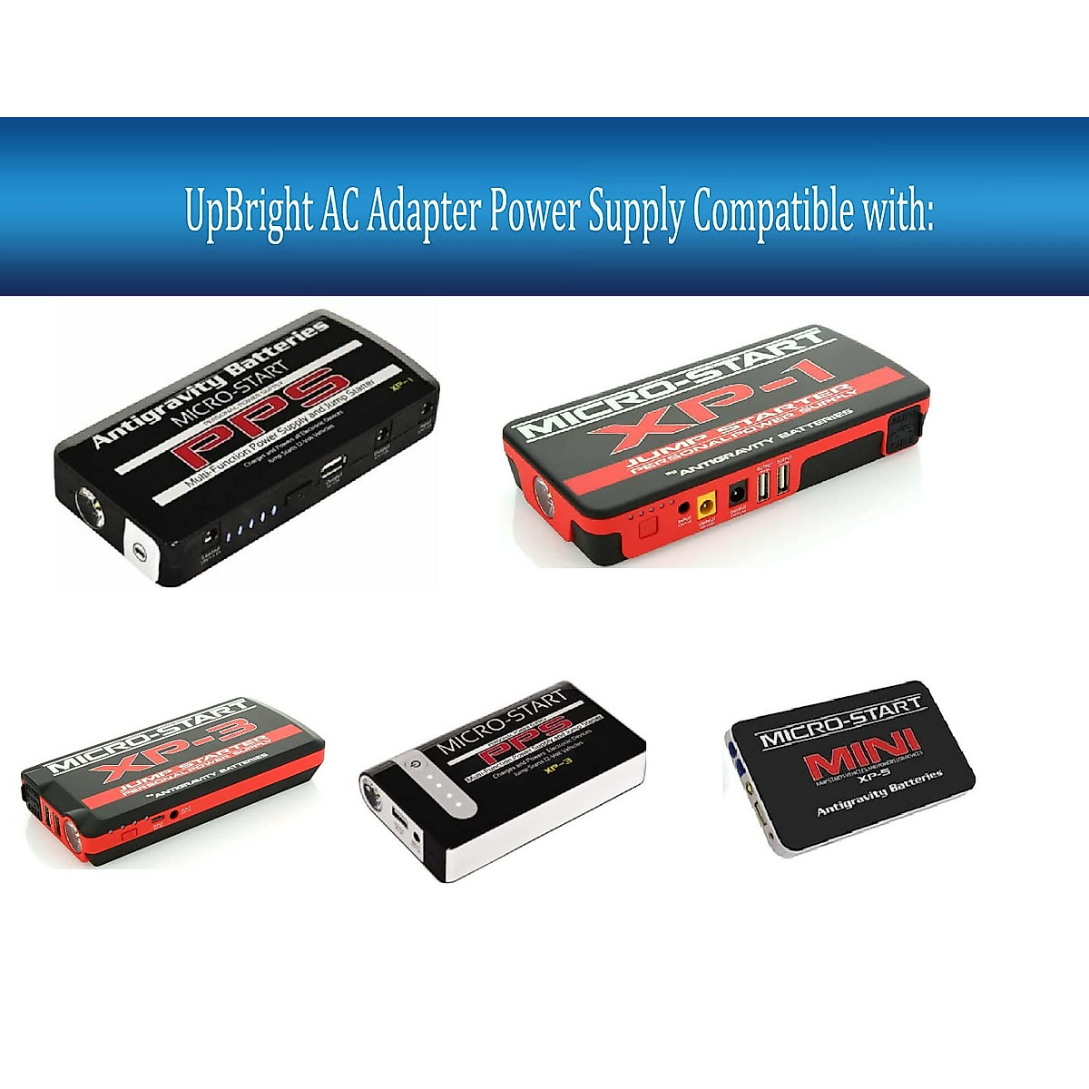 UpBright 15V AC/DC Adapter Compatible with Antigravity Batteries Micro Start PPS XP-1 XP-3 XP-5 XP10 AG-XP-10 HD Jump Starter AG-MSA-16 AG-MSA-17 AG-MSA-17C Personal Power Supply MicroStart Charger