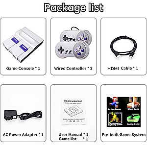 Super Classic Retro Game Console,Classic Mini Video Game Console Built in 2000+ Different Classic Games,4k HD Output and 2 Wired Controllers,Advanced Gaming Solution.