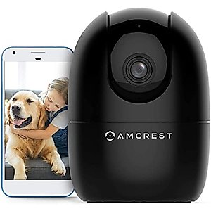 Amcrest 1080P WiFi Camera Indoor, Nanny Cam, Dog Camera, Sound & Baby Monitor, Human & Pet Detection, Motion-Tracking, 2.4Ghz Only, Pan/Tilt Wireless IP Camera, Night Vision, Smart Home ASH21-B
