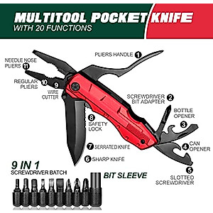 Gifts for Men Him Dad, Stocking Stuffers for Men Women, Multitool Pocket Knife, Anniversary Birthday Gifts for Men Husband Boyfriend, Fathers Day Mens Gifts, Camping Gifts, Hunting Gifts, Cool Stuff