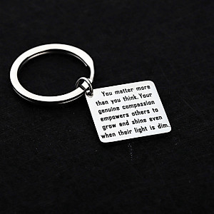 AKTAP Social Worker Gifts Social Worker Jewelry You Matter More Than You Think Thank You Key Chain Gift for Social Worker Volunteer Employee (Keychain)