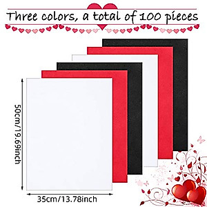 Zonon 100 Sheets Tissue Paper Wrapping Paper for DIY Crafts Birthday Present Holiday Party Gifts Wrapping, 13.78 x 19.69 Inch (Black, White and Red)