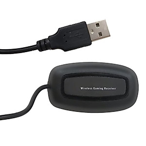 Wireless USB Gaming Receiver Adapter for Microsoft Xbox 360 Controllers, Desktop PC Laptop Gaming Adapter for Windows PC