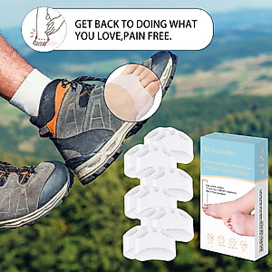 Metatarsal Pads 12 Pack Ball of Foot Cushions for Women and Men Soft Gel Foot Pads Pain Relief Forefoot Pad