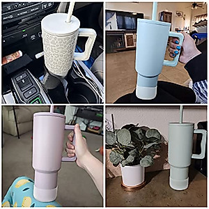 AIERSA 3Pcs Silicone Boot for Simple Modern Trek 40 oz Tumbler with Handle, Protective Water Bottle Bottom Sleeve Cover, Tumbler Accessories, Clear