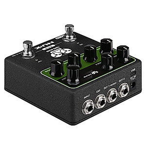 NUX NDD-7 TAPE ECHO Delay Effects Pedal,Up to 1600ms Stereo Delay Time,7 Repro-Tape Heads Combinations and Reverb