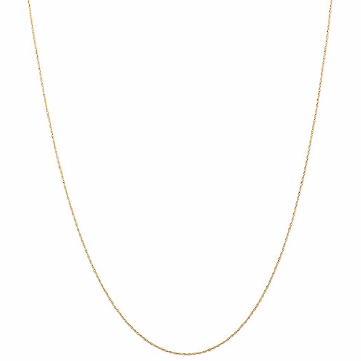 IceCarats 14K Yellow Gold 0.5mm Cable Rope Chain Twisted Link Necklace 20 inch