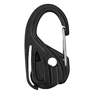 Nite Ize NCJ-25-2R3 CamJam Tie Down Rope Tightener with Carabiner Clip, 2-pack With Cord, Black, 2 Count