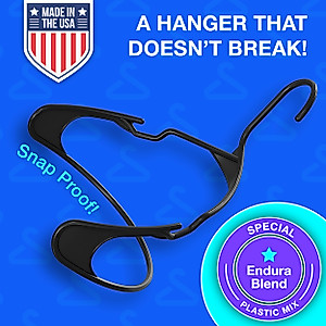 Unbreakable Clothes Hangers by Unclutter, 100 Pack. Quality, Strong Hangers, Ideal for Coats, Shirts, Blouses and Pants (100, Black)
