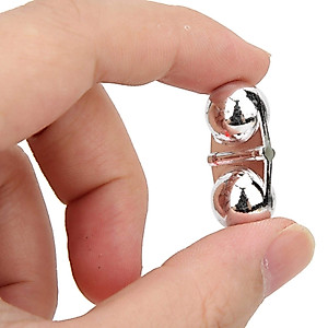 VGEBY 40Pcs ABS Double Rattle, Catfish Rattles Beads Portable Sea Fishing Attractor Bell Beads Accessory for Luring Fish(Silver) Fish Bait bait