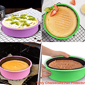 Qicfrk 3 Pack Cheesecake Pan Protector, Water Bath Protector for 9 Inch Round Springform Pan, Preventing Water from Entering the Spring Form Pan