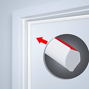 NeatiEase Flexible Quarter Round Molding Self Adhesive, Peel and Stick Waterproof Molding Trim Caulk Strip for Wall Edge Corner, Cabinet Edge, Ceilings Edge, Countertops (White, 16 FT)