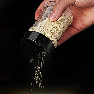 16 Pack 7oz Clear Plastic Spice Jars,Storage Container Bottle Containers with Black Cap,Perfect for Storing Spice,Herbs and Powders,Provide Chalkboard Labels and Chalk Marker