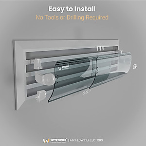 WITFORMS/CENTRAL - Adjustable AC air deflector suitable for central air conditioner's register and grille. Enhance cooling and heating circulation