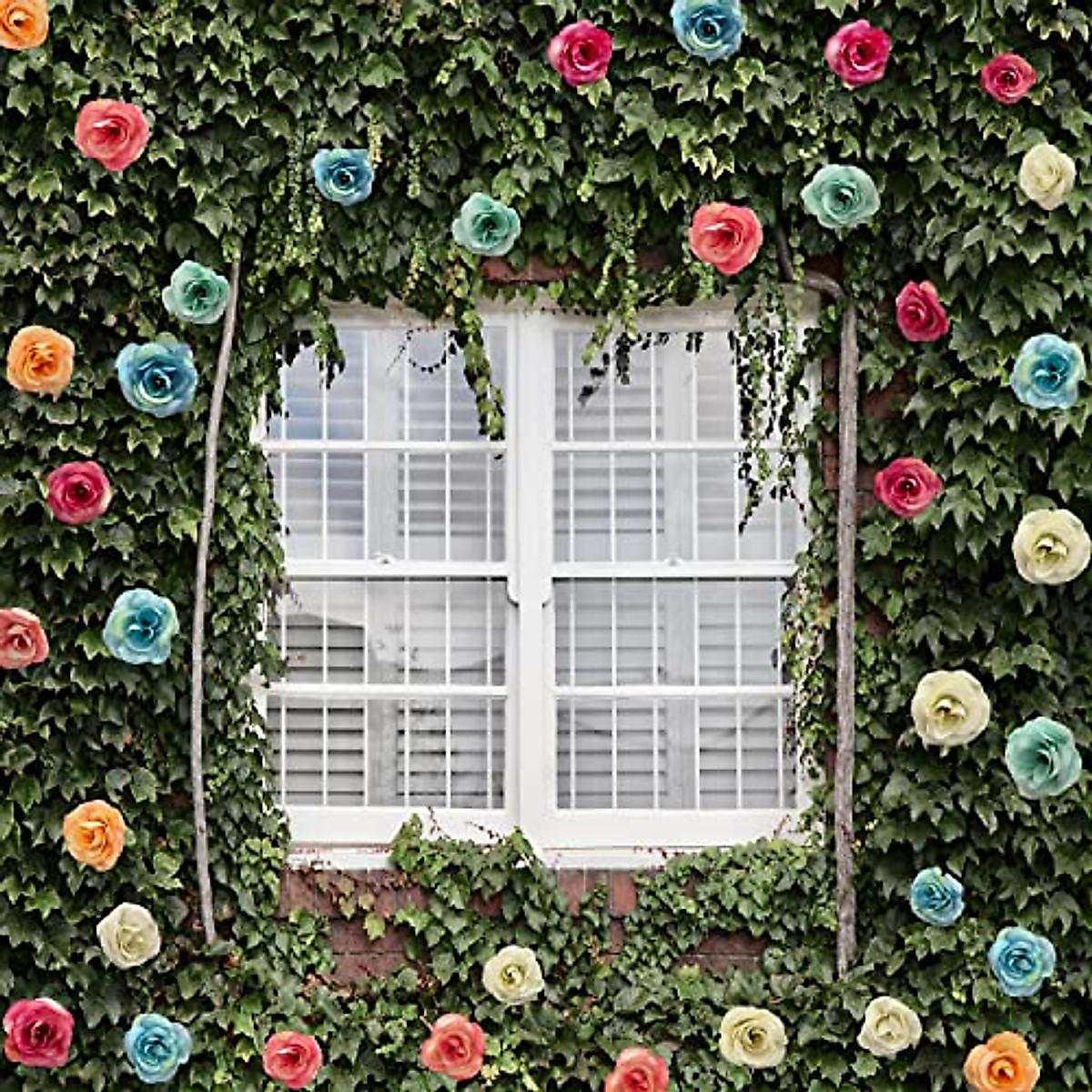 60 pcs Artificial Roses Head Fake Silk Rose Flower Head DIY Fake Roses Heads for Mother's Day Valentine's Day Wedding Centerpieces Flower Wall DIY Crafts Bouquet Home Floral Decoration - White