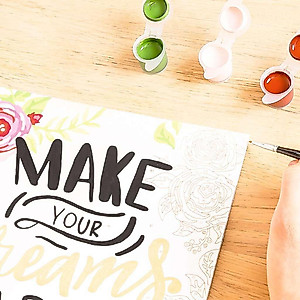 Ravensburger CreArt Make Your Dreams Happen Paint by Numbers for Adults 12 Years Up - Painting Arts and Crafts Set - Home Decor Accessories