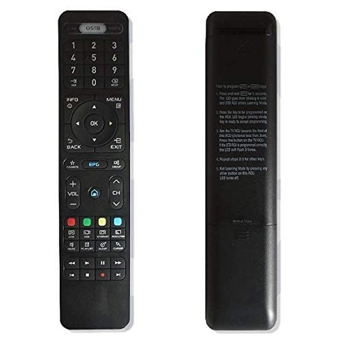 Replacement Smart Programmable Learning Remote Control for Formuler Z8 / Z Alpha / Z7+5g / Z7+ / ZX5g / ZX/Icone Iron/Wegoo/Dreamlink T3 / T2 Prime / T2+ / T1 Plus / T1