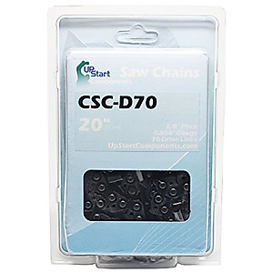 UpStart Components 6-Pack 20" Full Chisel Saw Chain for Echo CS-590 Chainsaws - (20 inch, 3/8" Pitch, 0.050" Gauge, 70 Drive Links, CSC-D70)