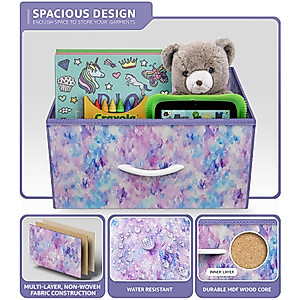 Sorbus Nightstand with 2 Drawers - Kids Bedside Furniture End Table Night Stand - Steel Frame, Wood Top & Easy Pull Fabric Bins - Dresser & Chest for Home, Bedroom Accessories, Office & College Dorm