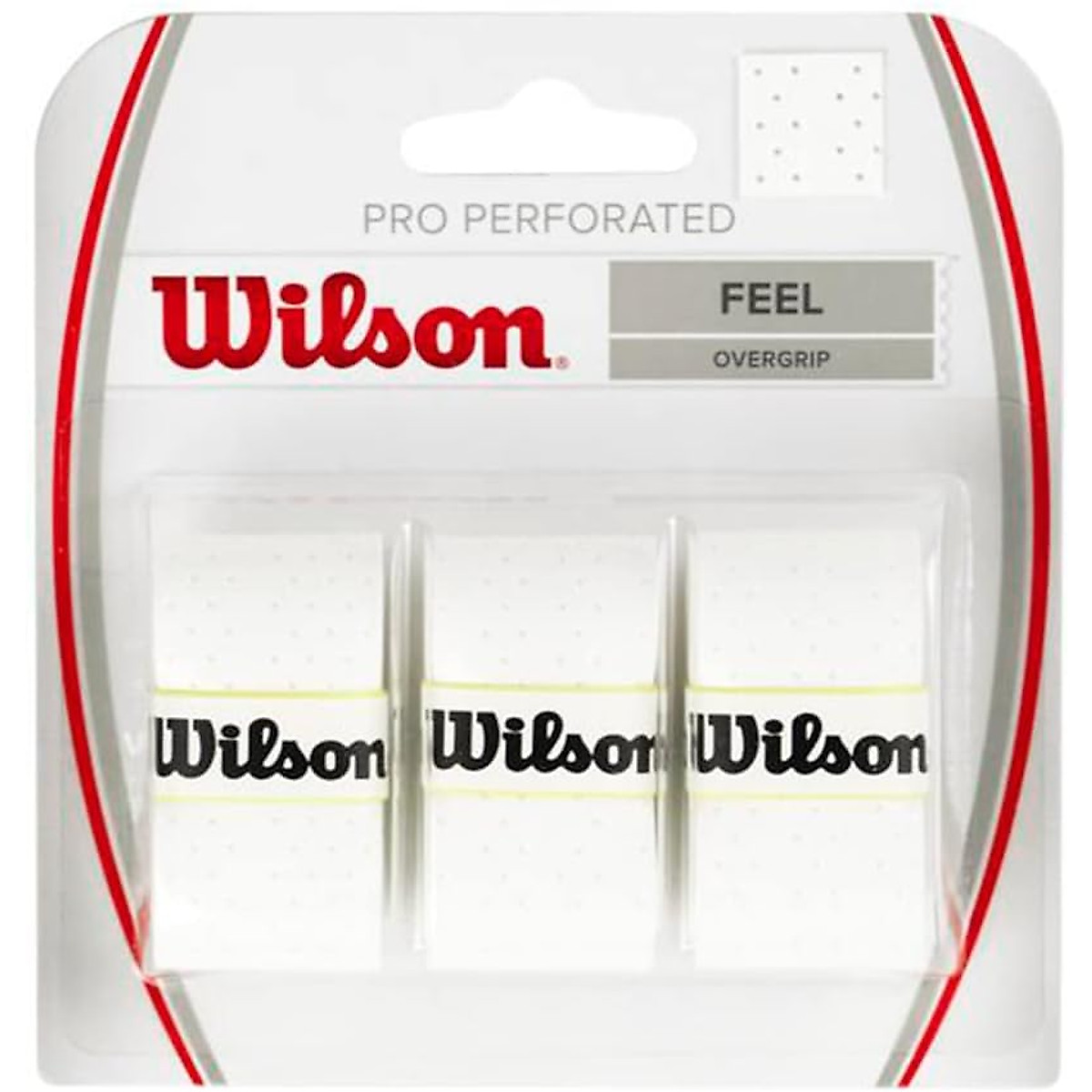 WILSON Sporting Goods Perforated Pro Overgrip (12-Pack), White (WRZ4006WH)