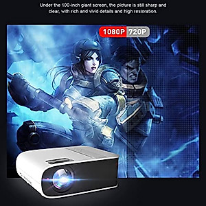 WENLII W32 Mini Projector Full 1080p Android 10 Support 4k Decoding Video Projector Led Beamer Home Theater for Phone Cinema ( Size : Mirror Version )