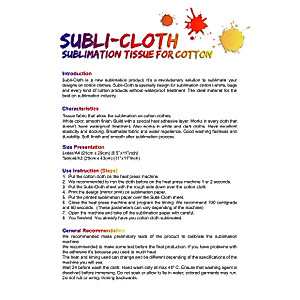 Subli-Cloth Cotton Sublimation Dark & Light Cloth Fabric Sheet Pack (A4 x 20 Units) (21cmx29cm)