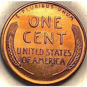 1955 S Lincoln Wheat Cent Red BU MS Penny Seller Mint State