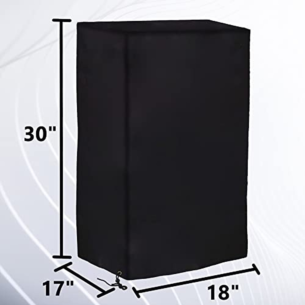 GasSaf Smoker Cover, 30 inch Masterbuilt Smoker Cover, Heavy Duty Waterproof Smoker Grill Cover 18" L x 17" W x 30" H, Black
