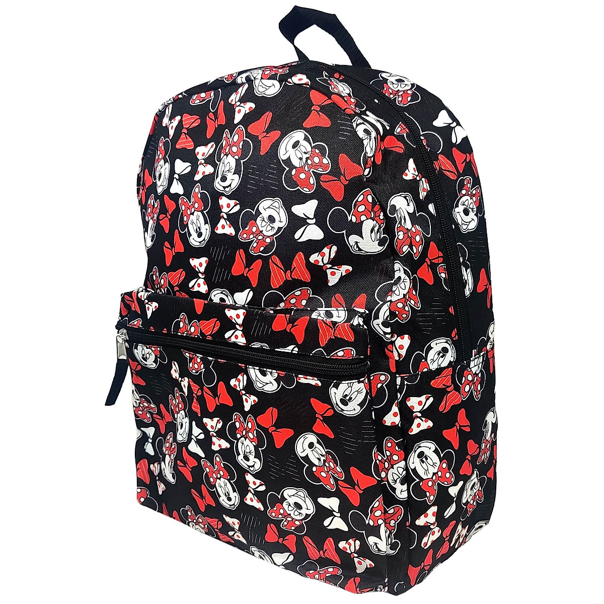Disney Minnie Mouse 16" Backpack Front Pocket All Over Print School Bag