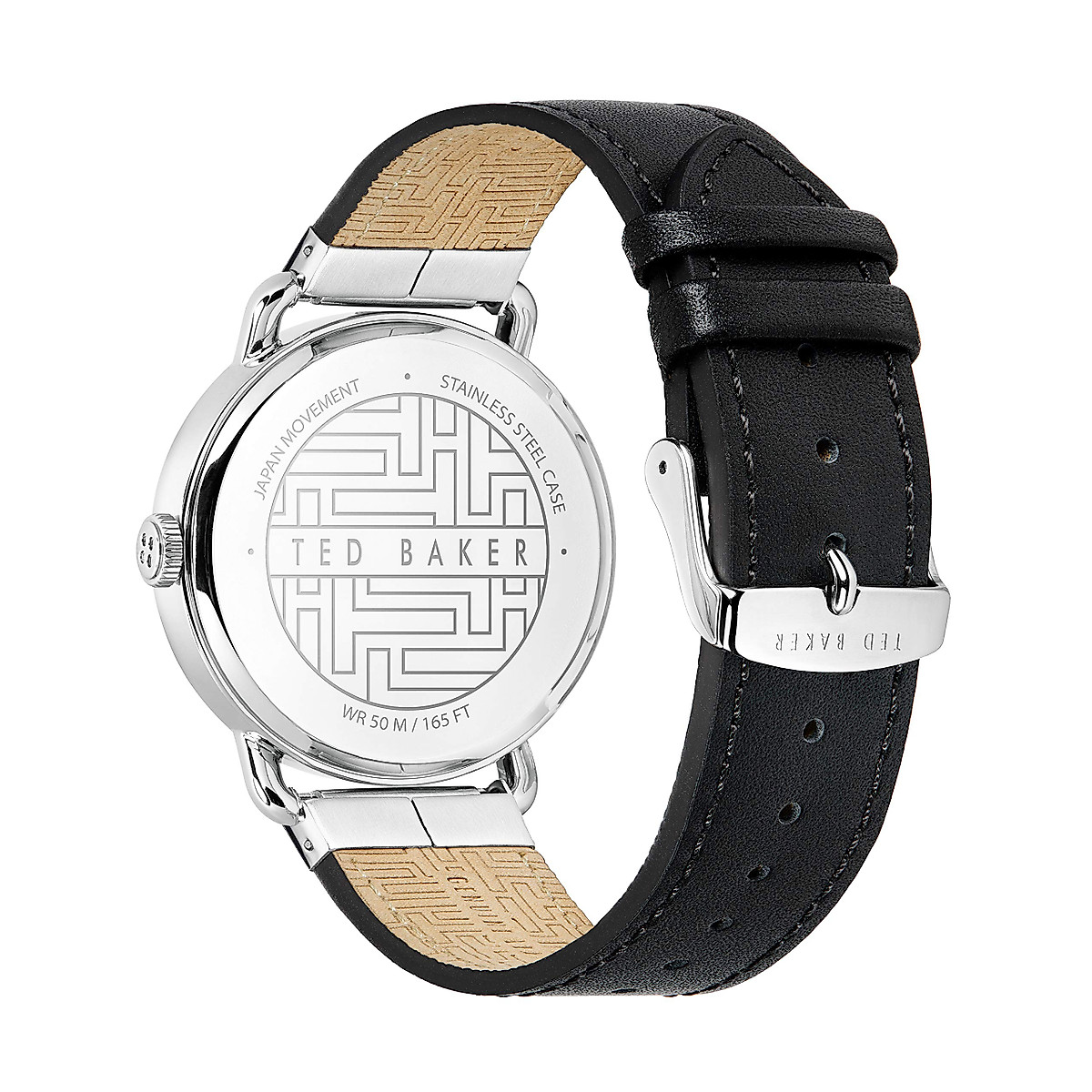 Ted Baker Brixam Men's Black Leather Strap Watch (Model: BKPBXF0019I)