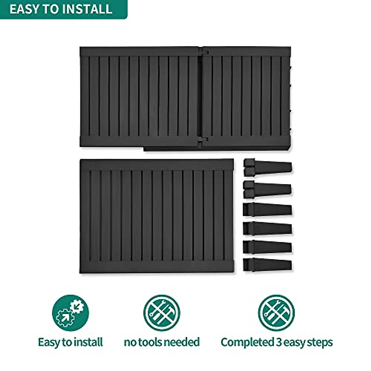 YITAHOME Chaise Outdoor Lounge Chairs with Adjustable Backrest, Multi-Functional Patio Loungers Easy Assembly & Lightweight, Waterproof Poolside Chaise Lounge with 265lbs Capacity - Black