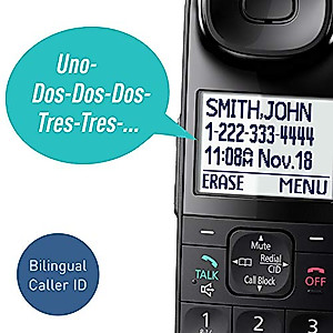 Panasonic KX-TGL432B Dect_6.0 2-Handset Landline Telephone, Black