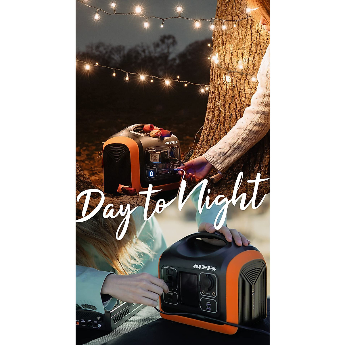 OUPES 600W Portable Power Station, Solar Generator with 100W Solar Panel, 595Wh(186000mAh) LiFePO4 Power Station for Outdoors Home Use RV Camping