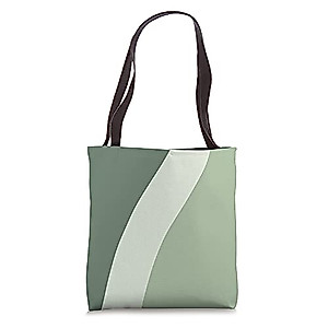 Modern Abstract Minimalist Neutral Wave in Sage Green Tote Bag