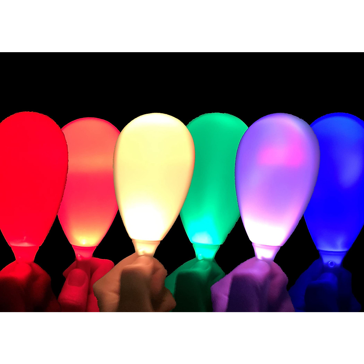 Pack of 2 Light Shakers LED Light Up Maracas - Choose From Multiple Modes: Solid Red, Green, and Blue; Plus COLOR CHANGE (Alternates Colors With Every Shake)